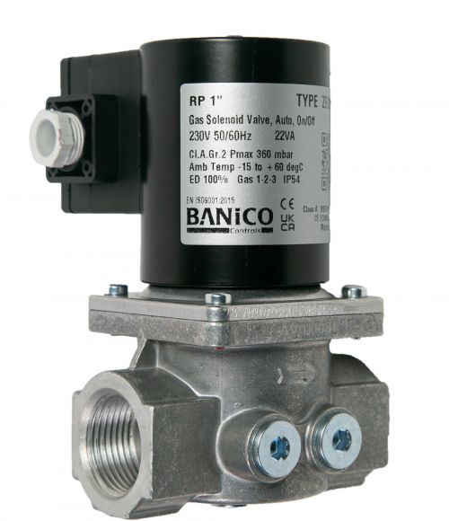 ZEV25 Banico 1" Solenoid Gas Safety Shut Off Valve 230V / NFAN Supply ...